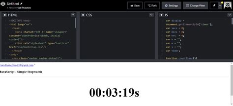 Javascript Simple Stopwatch