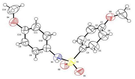 Molecular Structure Of 2 Showing Displacement Ellipsoids Drawn At The