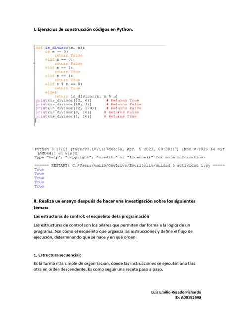 construcción de algoritmos en python pdf programa de computadora