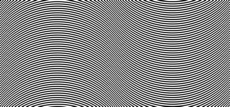 Op Art Wave Seamless Pattern Stripe Lines Monochrome Waves Optical Illusion Distorted Pattern