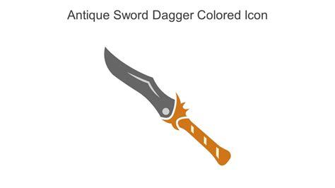 Antique Sword Dagger Colored Icon In Powerpoint Pptx Png And Editable Eps Format PPT Template