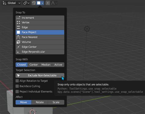 Selective Snapping Modeling Blender Artists Community