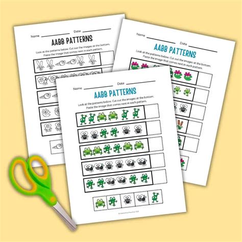 Leaping Into Learning Printable Frog Aabb Pattern Worksheets Worksheets Library