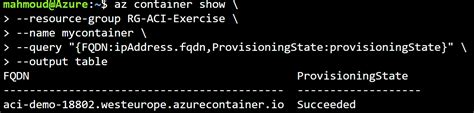 Practice Azure Container Deployment Using Azure Cli