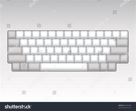 Blank Keyboard Layout Realistic Illustration Stock Vector Royalty Free