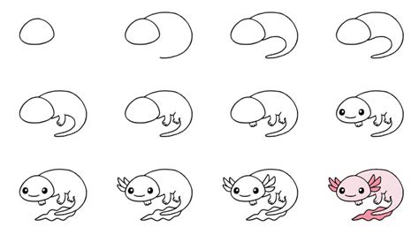 How To Draw An Axolotl Step By Step Hand Of Art