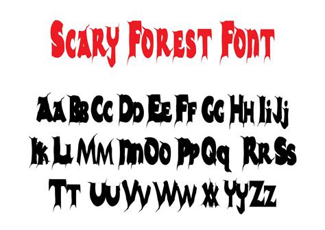Scary Forest Font Script Font Halloween Font Cricut Fonts