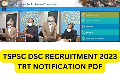 TS DSC Notification TRT Recruitment Apply Online Tspsc Gov In