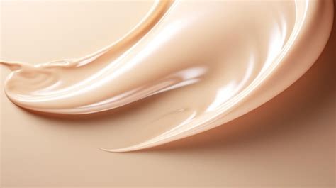 Premium AI Image Beige Viscous Liquid Beige Cosmetic Cream Skin Care