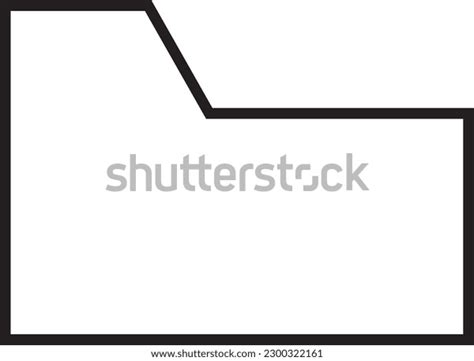 Folder Data Analysis Icon Black Outline Stock Vector Royalty Free