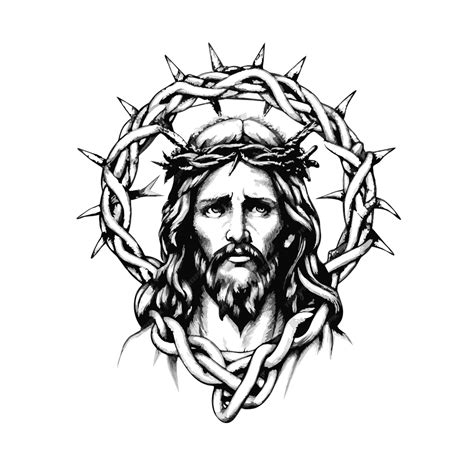 Jesus Crown Thorns Vector Illustration Premium Ai Generated Vector