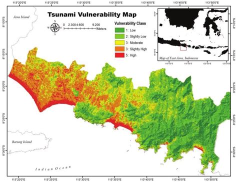 Tsunami Vulnerability Map Download Scientific Diagram