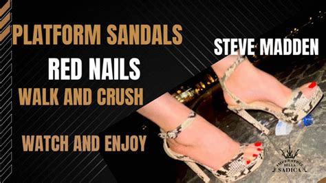 Plataform Steve Madden Red Nails Walk At Night Empress Bella Sadic Clips4sale