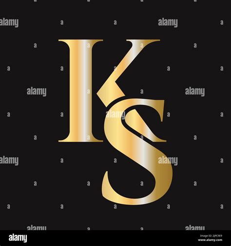 Initial Letter Ks Sk Logo Design Vector Template Monogram Ks Logotype Luxury Symbol Stock