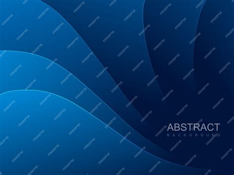 Premium Vector Realistic Blue Curve Wave Texture Abstract Background With Shining Lines