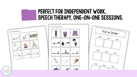Spring Sequencing File Folder Activities The Autism Helper