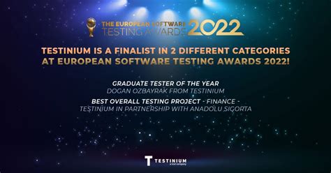 testinium is a finalist in two different categories at european