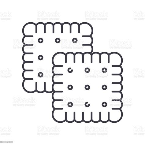 비스킷 개념 아이콘 선형 절연 일러스트레이션 얇은 선 벡터 웹 디자인 기호 흰색 배경에 편집 가능한 스트로크와 개요 개념 기호