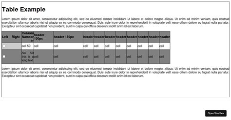 React Table Codesandbox