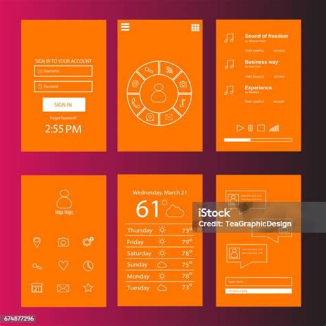 사용자 인터페이스 디자인 벡터 Ui Ux 0명에 대한 스톡 벡터 아트 및 기타 이미지 0명 기업 재무와 산업 단추 봉제 제품 Istock