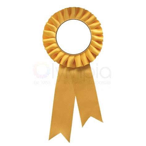 Yellow Rosette W Hook 210mm Olympia Trophies