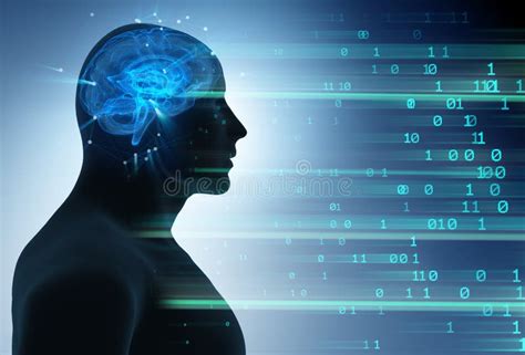 the machine learning and cognitive computing 3d rendering stock