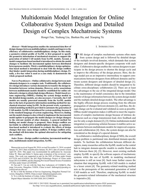 Pdf Multidomain Model Integration For Online Collaborative System