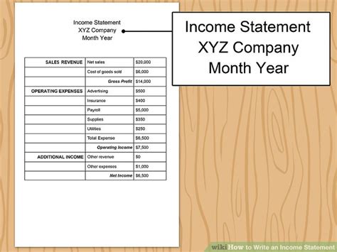 How To Write An Income Statement With Pictures WikiHow