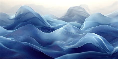 Soft Blue Waves Undulating Across The Horizon Create A Tranquil Visual Experience In A Serene