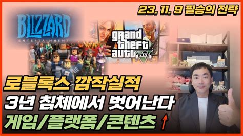 로블록스 깜작실적 3년 침체에서 벗어난다 게임플랫폼콘텐츠↑ Youtube