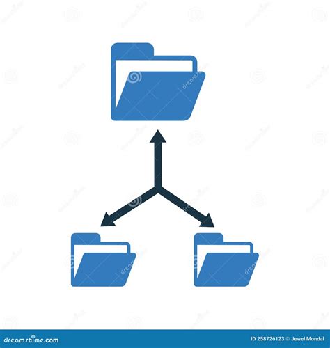 Application Structure Folder Folder Structure Icon Simple Flat Design Concept Stock