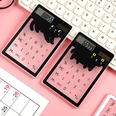Cute Cartoon 8 Digit Calculator Solar Energy Mini Grandado