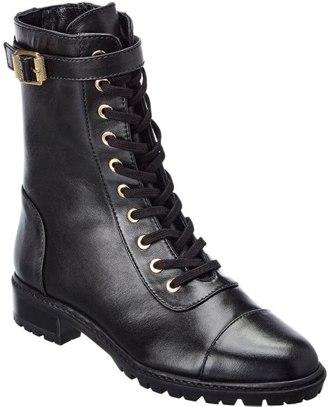 Stuart Weitzman Thalia Leather Combat Boot Shopstyle