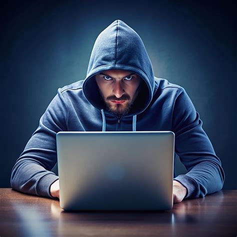 cybersecurity breach hacker hijacking internet via laptop premium ai