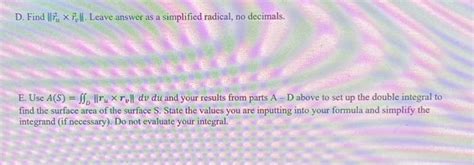 solved 2 [ 6 points] using your parametrization from 1