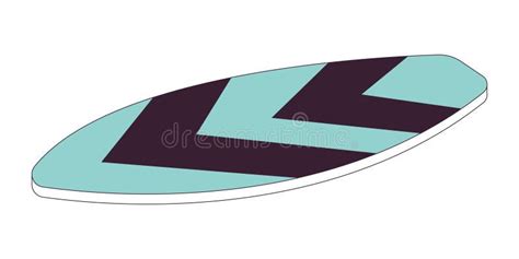 Surfboard Flat Line Color Isolated Vector Object Stock Vector Illustration Of Sport Retro