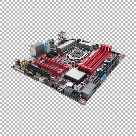 투명한 배경에 컴퓨터 마더보드 Ai 생성 프리미엄 Ai 생성 Psd