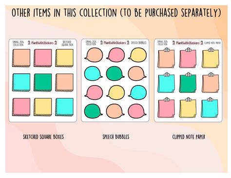 Small Circle Grid Blobs Spring 2024 Colours Planitwithstickers
