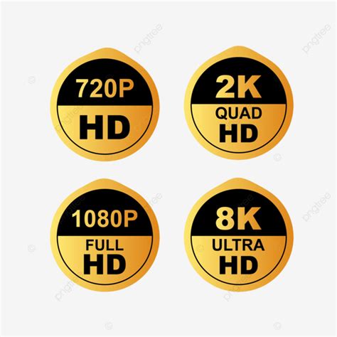 Vector K Ultra Hd K Quad P Full And P Set Video Dimentions P Hd Icon P Full Hd