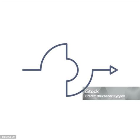 궤적 이동 화살표 아이콘 윤곽선 여행을 시작합니다 거리 확인 장애물 길을 피하십시오 스톡 벡터 일러스트 레이 션은 흰색 배경에 고립되어 있습니다 검사 보기에 대한 스톡 벡터