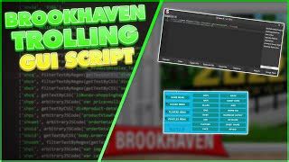Roblox Brookhaven RP Script GUI OP Trolling GUI Script Doovi