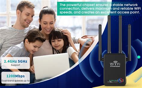 Amazon Com WiFi Extender WiFi Booster Cover Up To 12880 Sq Ft 160 Devices 1200Mbps Wall