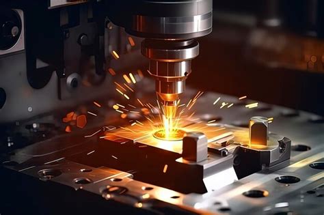 Premium AI Image The CNC Machining Center Is Drilling Holes AI Technology Generated Image