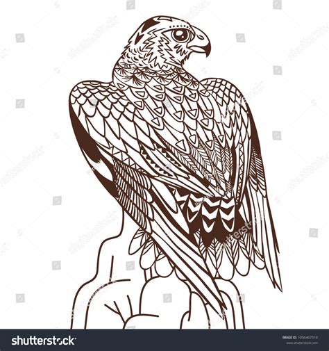 Vector Hand Drawn Bird Prey Illustration Stock Vector Royalty Free Shutterstock