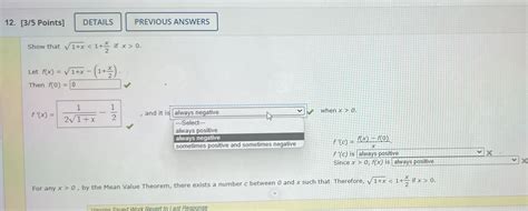 Solved Show That 1 X 0 Let F X 1 X 1 2x Then Chegg Com