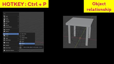 Blender บทท 2 Object Mode สวนท 4 Object Relations and Context menu