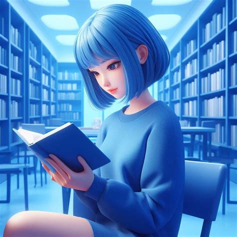 Girl Read Book Blue Girl Reading Books To Read Books