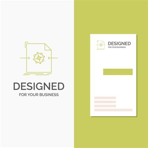 Business Logo For 3d Document File Object Processing Vertical