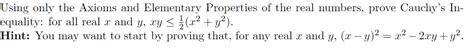 Solved Using Only The Axioms And Elementary Properties Of Chegg