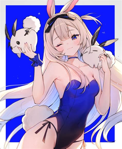 Rule 34 Blonde Hair Blue Eyes Bunny Ears Bunny Girl Female Only